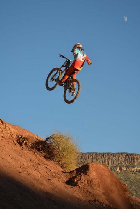Alex Mallen rides near Virgin, Utah - Mountain Biking With Kids